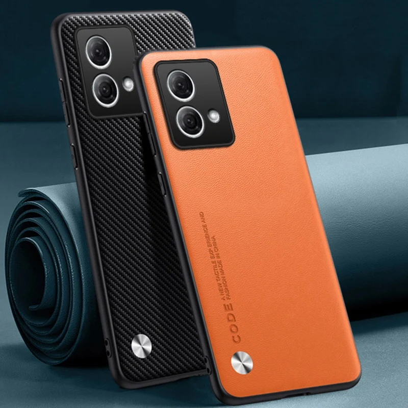 Luxury-PU-Leather-Case-For-Motorola-Moto-G84-Back-Cover-Matte-Silicone ...