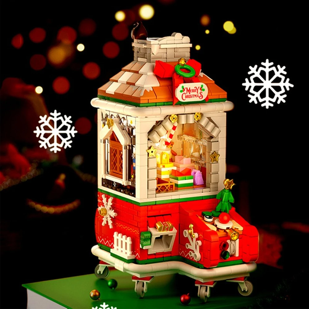 MOC Santa Claus 3 Forms Christmas Claw Machine Building Block Set With ...