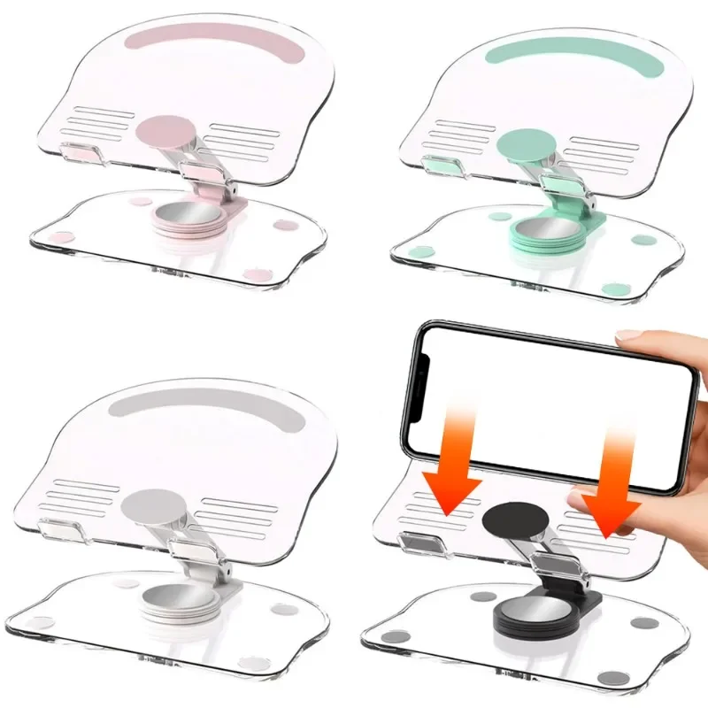 Transparent-Collapsible-Desktop-Acrylic-Tablet-Stand-Phone-Holder ...