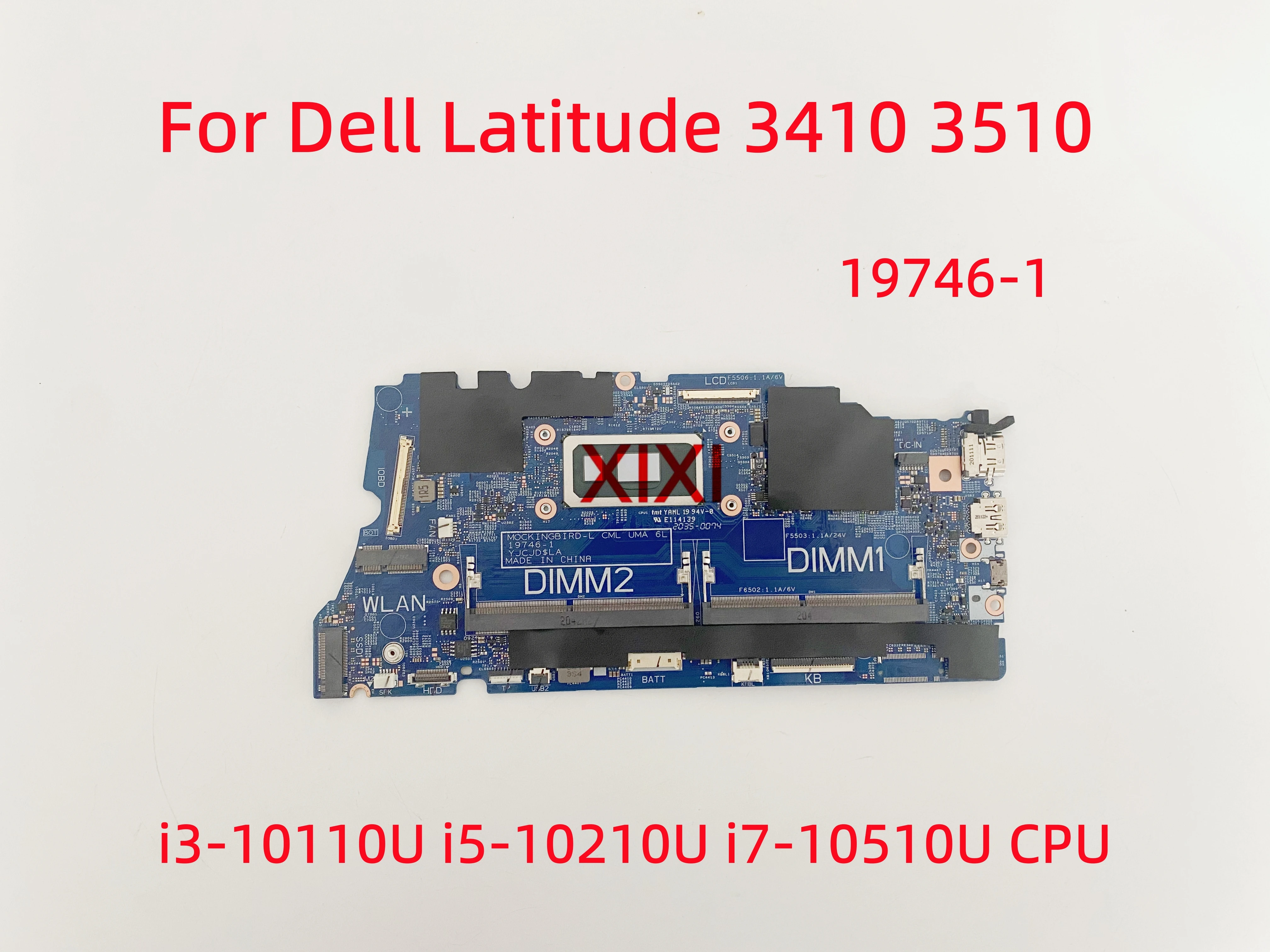 19746 1 For Dell Latitude 3410 3510 Laptop Motherboard With i3 10110U ...