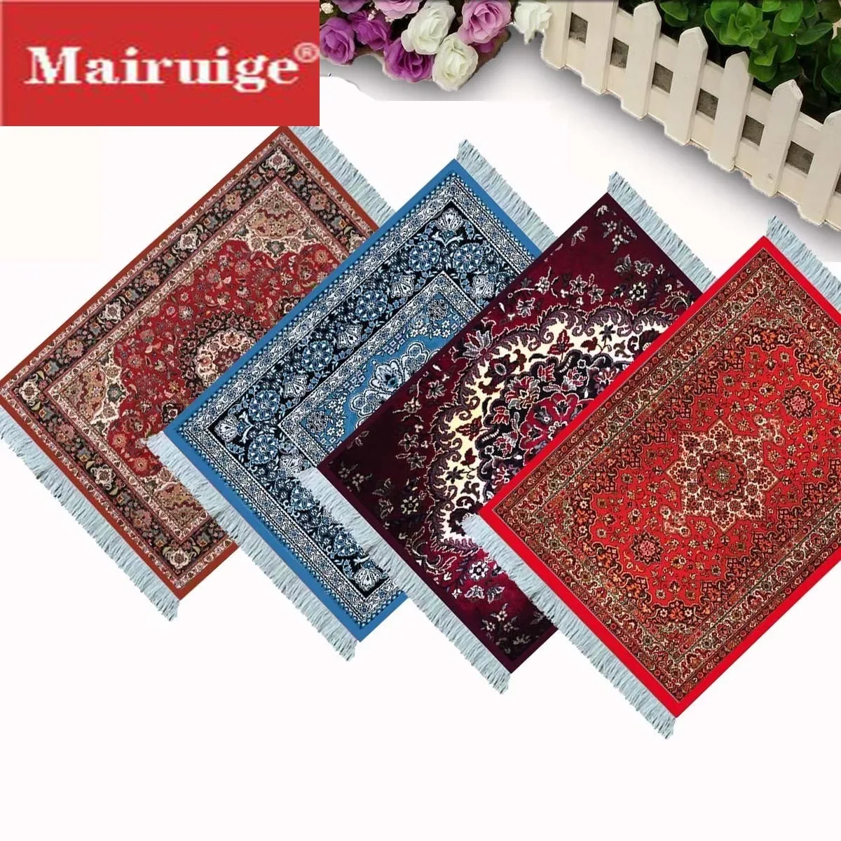 Persian-Carpet-Rug-Small-Mouse-Pad-Woven-Mousepad-With-Coaster-Carpets ...