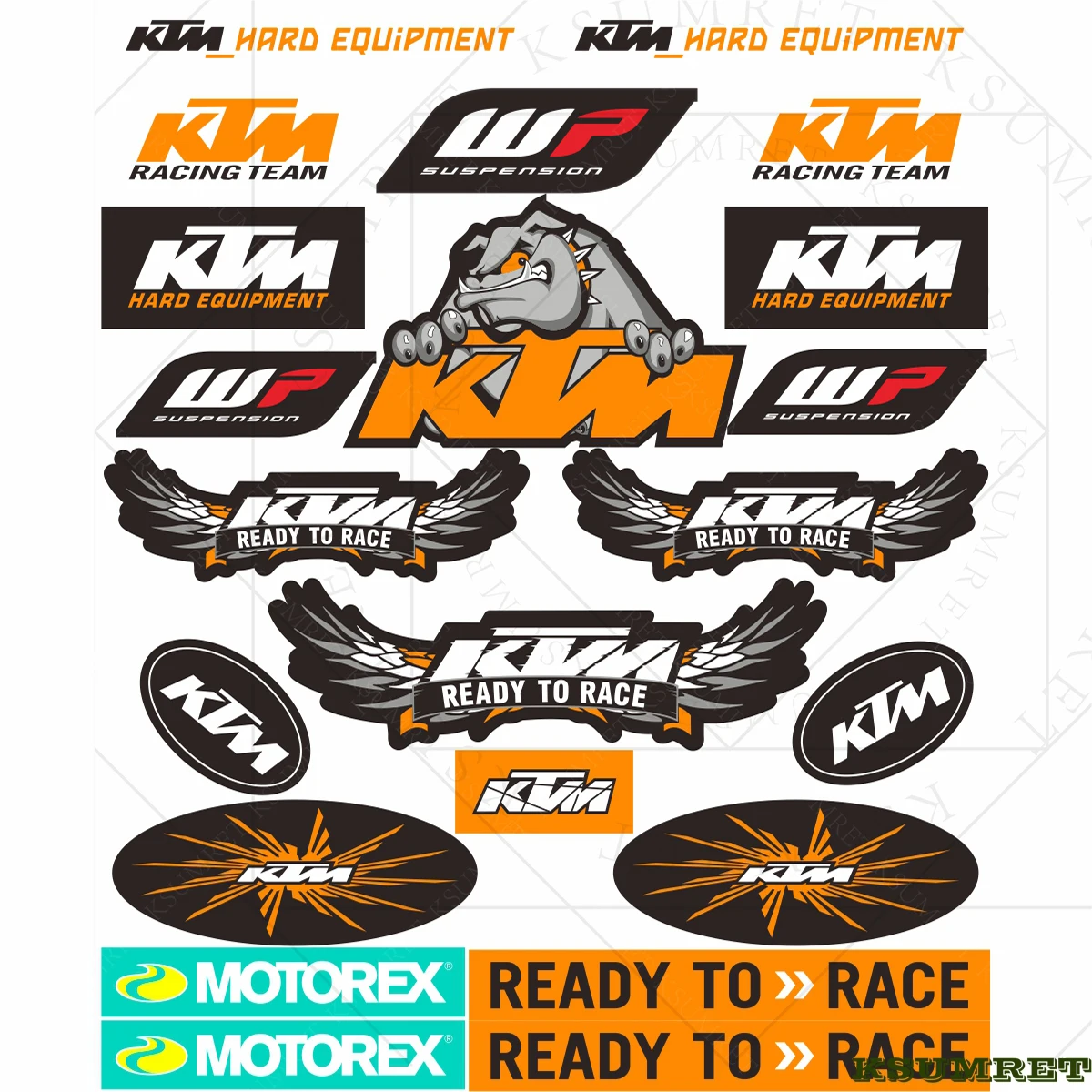 Ready To Race Ktm Stickers Decals Logo Duke Motorcycle Kit Decals ...