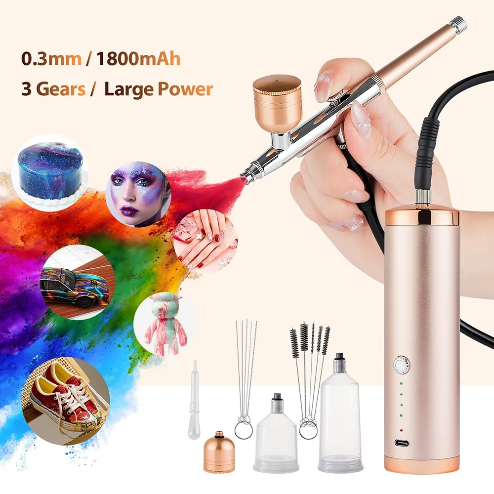 190cm-Air-Tube-Portable-Nails-Airbrush-Kit-Compressor-Nail-Paint-Spray ...