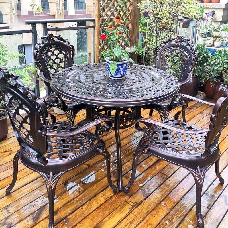 Outdoor-cast-aluminum-tables-and-chairs-barbecue-leisure-outdoor-iron ...