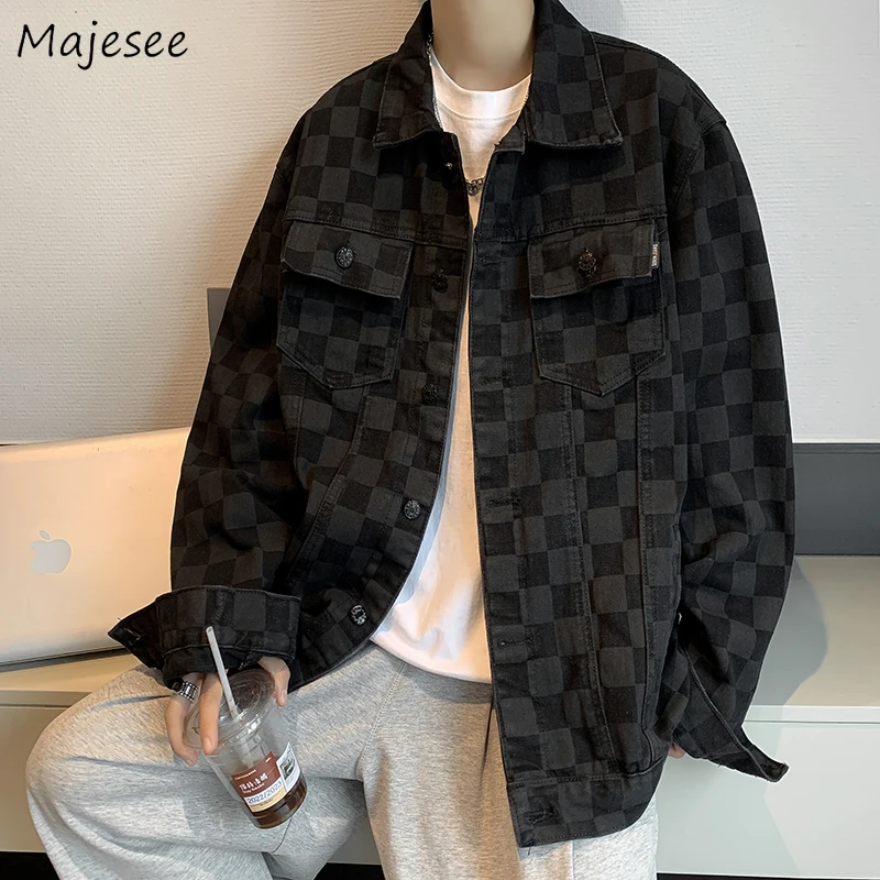 Baggy-Black-Denim-Jacket-Men-Harajuku-Plaid-Jackets-American-Style ...