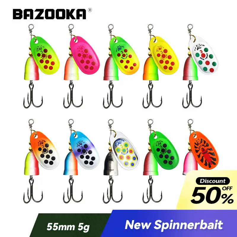 Bazooka-Spinnerbait-Fishing-Lure-Sinking-Spoon-Metal-Spinner-5g-Trout ...