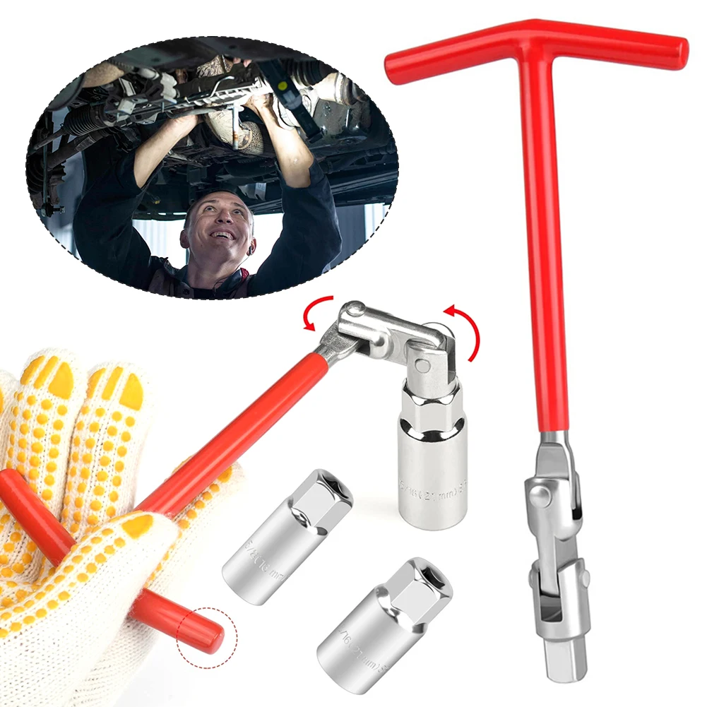Spark-Plug-Socket-Wrench-Tool-T-Bar-Spark-Plug-Spanner-Wrench-16mm-18mm ...