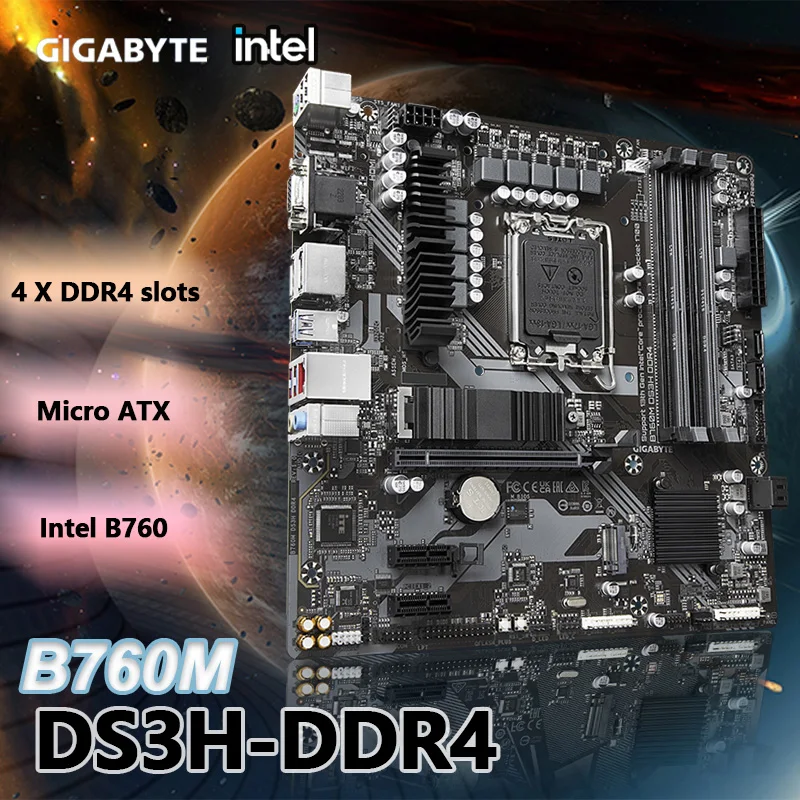 GIGABYTE-GA-B760M-DS3H-DDR4-New-Intel-B760-PCI-E-4-0-5333-MHz-128G ...