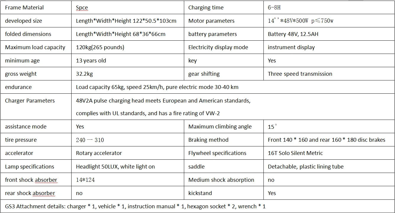 UPlee GS3 500W Adult Electric Bike 500W 48V 15Ah Removable Battery ...