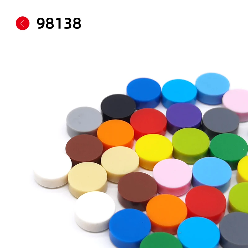 Assemble Building Blocks Flat Tile 1x1 Round Brick 1*1 Diy Educational ...