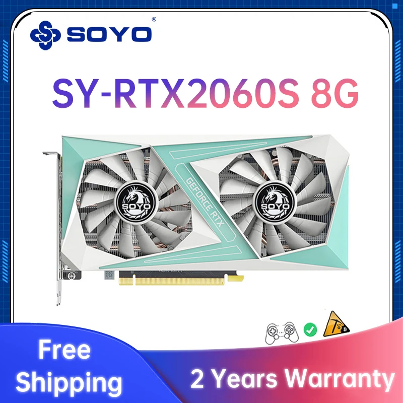 Soyo Rtx 2060 Super Graphics Card 8gb 256bit Desktop Gaming Graphics ...