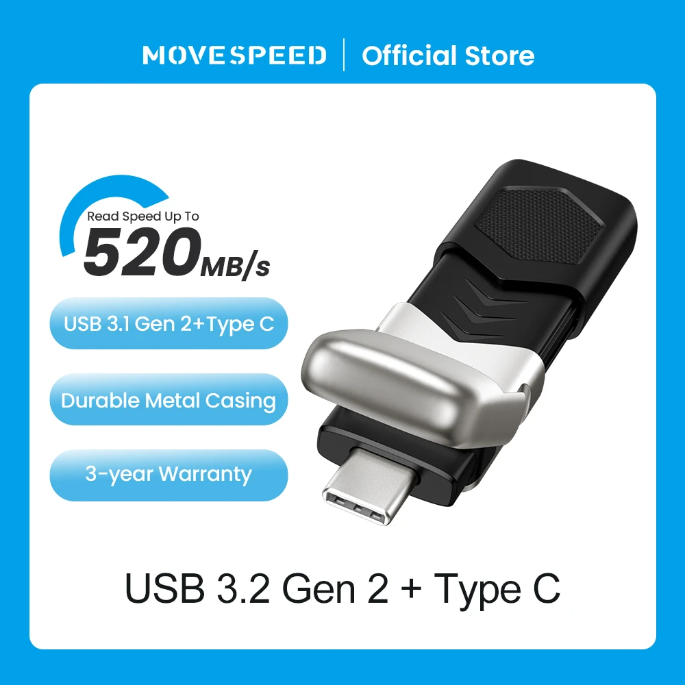 Movespeed Usb Flash Drive 3.1 Gen 2 Type C Pen Drive 1tb 128gb 256gb ...
