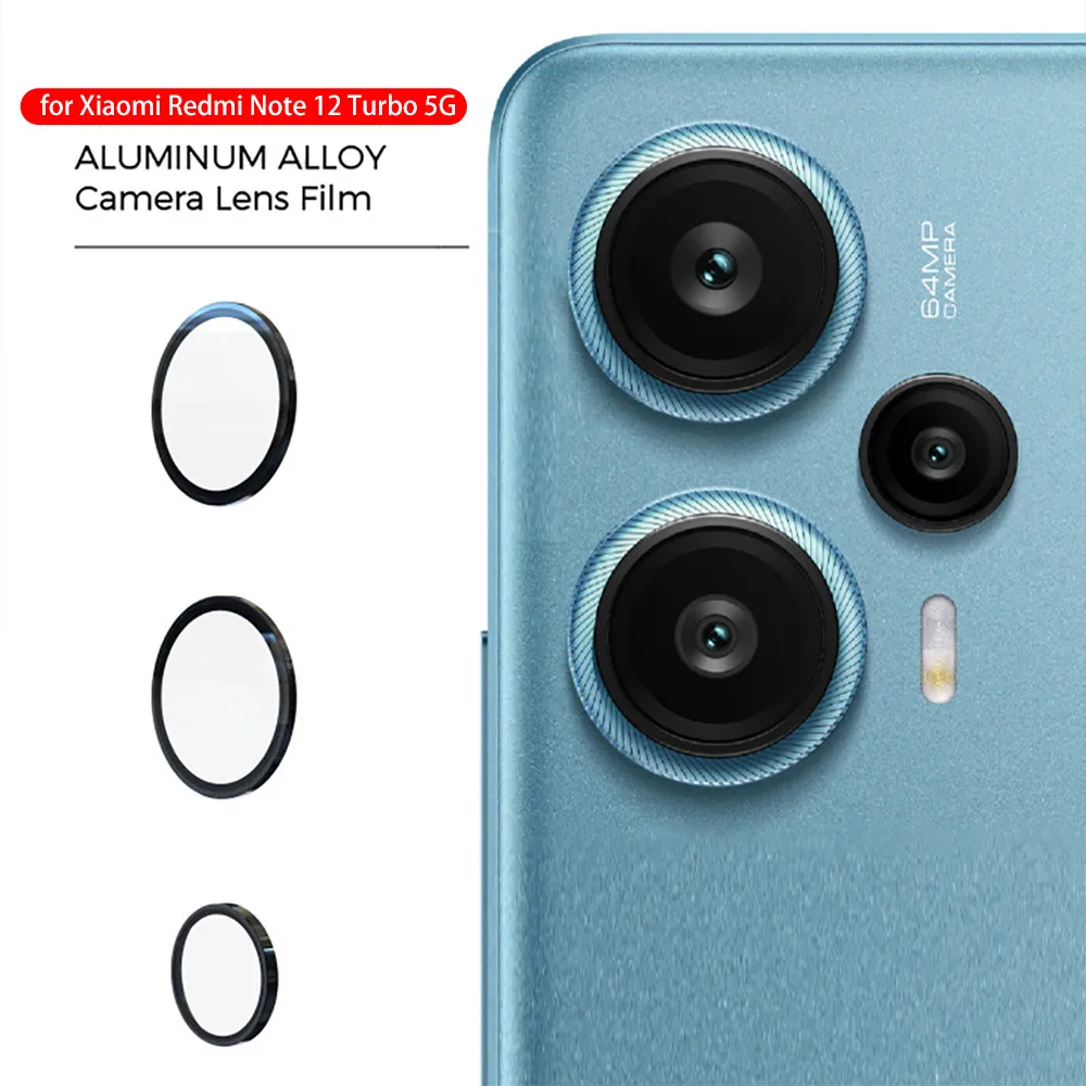3D Aluminum Alloy Rear Camera Ring For Redmi Note 12 Turbo 5G Redme ...