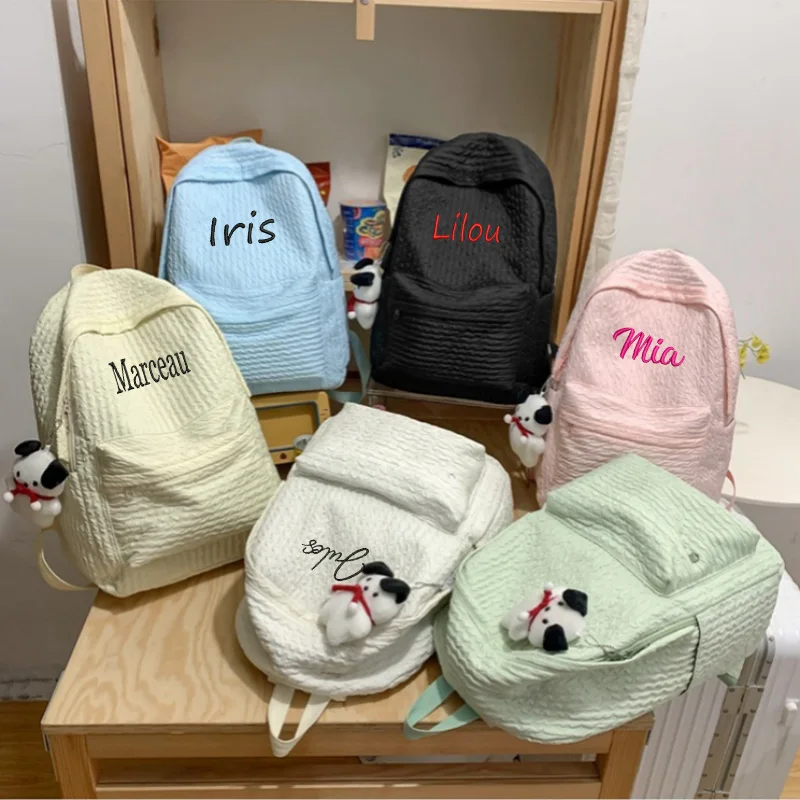 Mochila-bordada-con-nombre-para-estudiantes-de-secundaria-vers-til ...