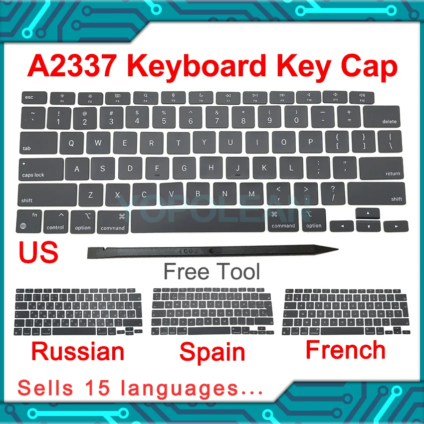 New-Laptop-A2337-Key-Keycaps-Keys-Cap-Keyboards-Keycap-US-UK-Russian ...