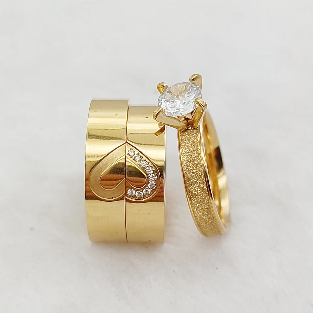 15-Years-Anniversary-Crystal-Wedding-Engagement-Rings-Bridal-Sets-For ...