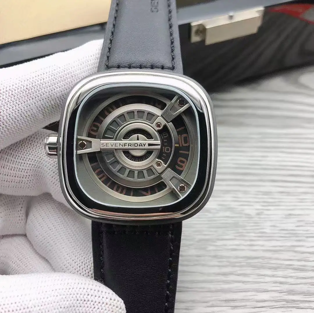 2025 SEVENFRIDAY M1-03 mature men's square large dial mechanical watch ...