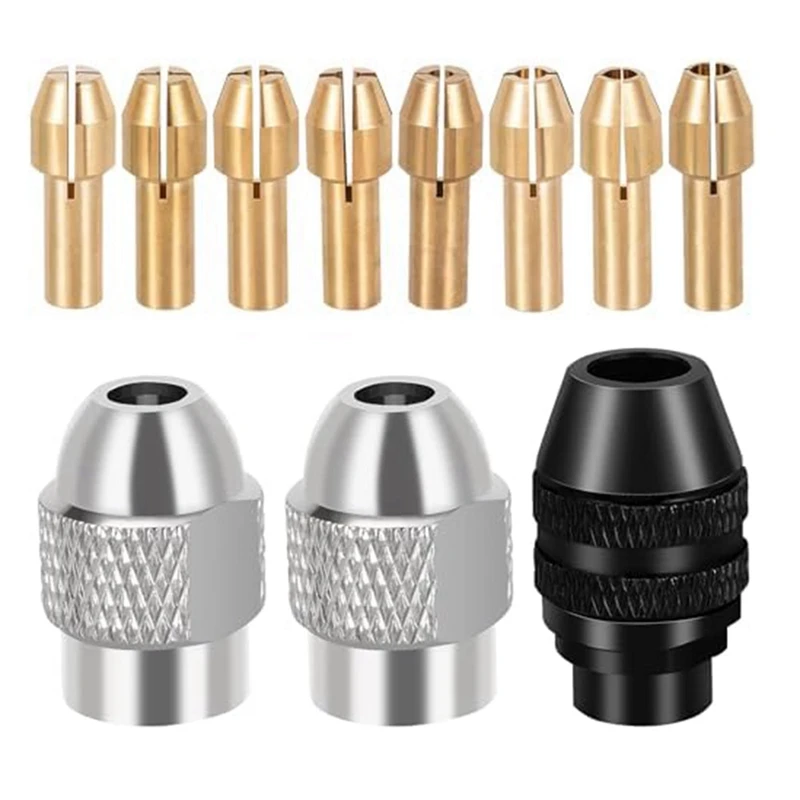 10-Pcs-Drill-Chuck-Collet-Parts-1-32-Inch-To-1-8-Inch-Brass-Quick ...