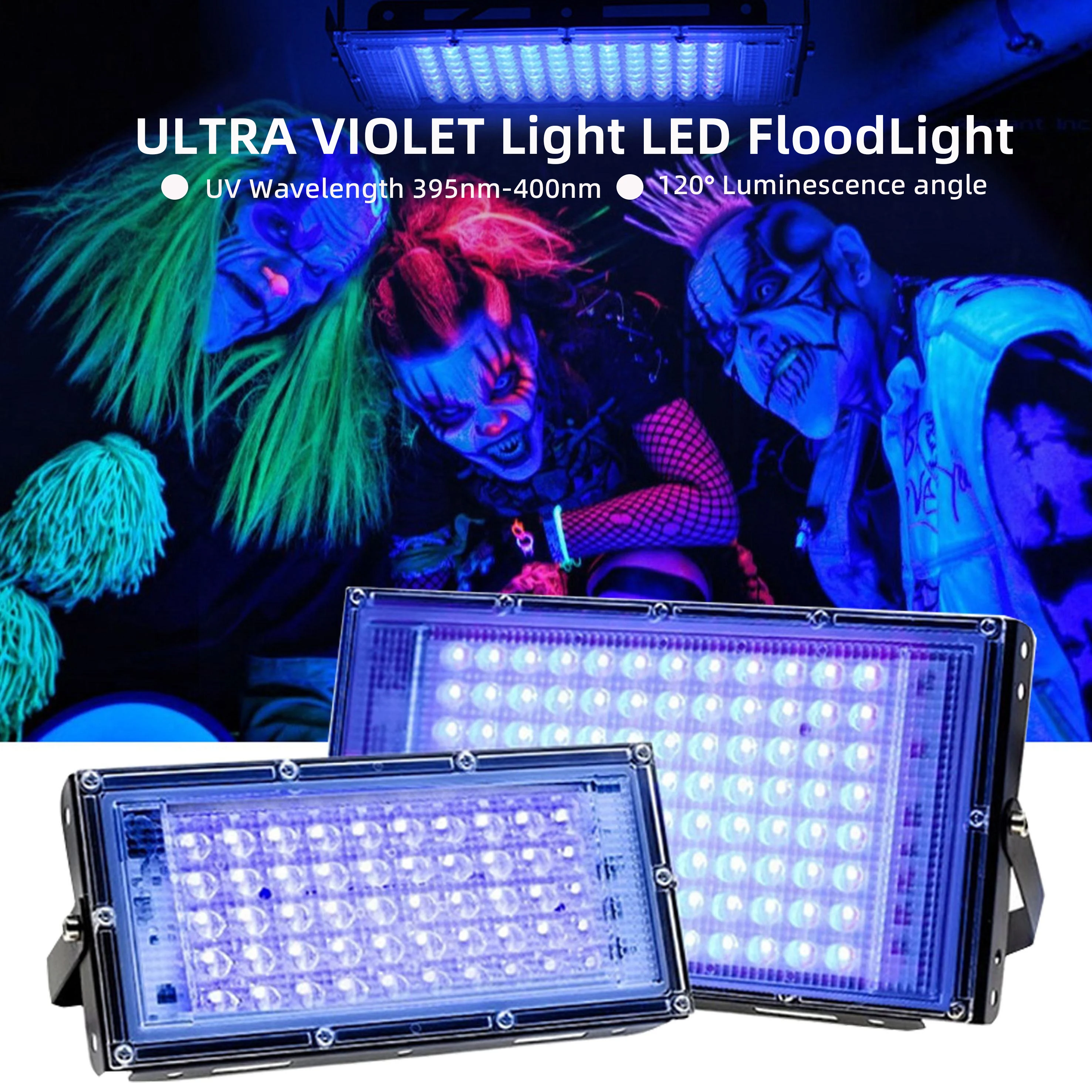 Outdoor-Waterproof-Ultraviolet-Blacklight-100W-50W-UV-395NM-floodlight ...