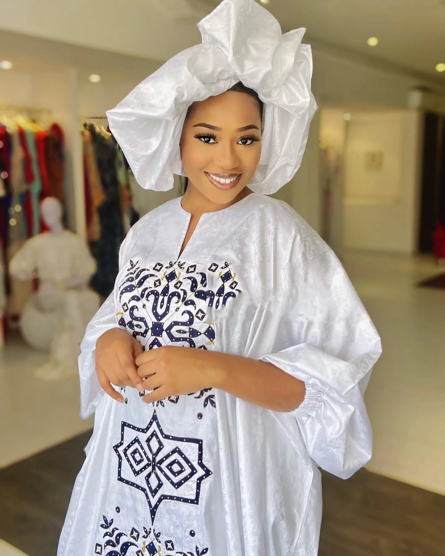 Free-Style-African-Dress-For-Woman-Embroidery-Design-Ladys-Clothes-Plus ...