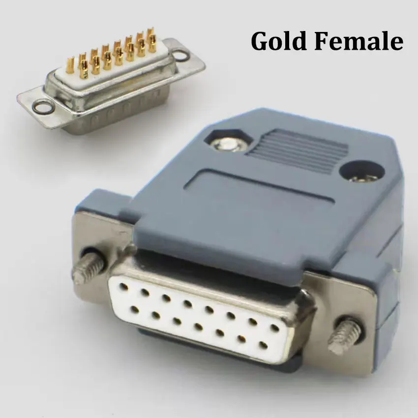 DB15F DB15 Hole Pin Rows Parallel VGA Port Adapter Male, 51% OFF