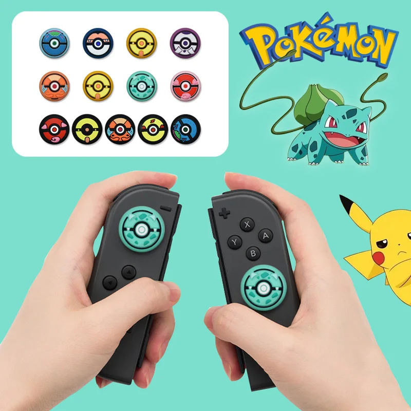 Pokemon-Pikachu-Bulbasaur-Thumb-Stick-Grips-tapas-de-Joystick-anal-gico ...