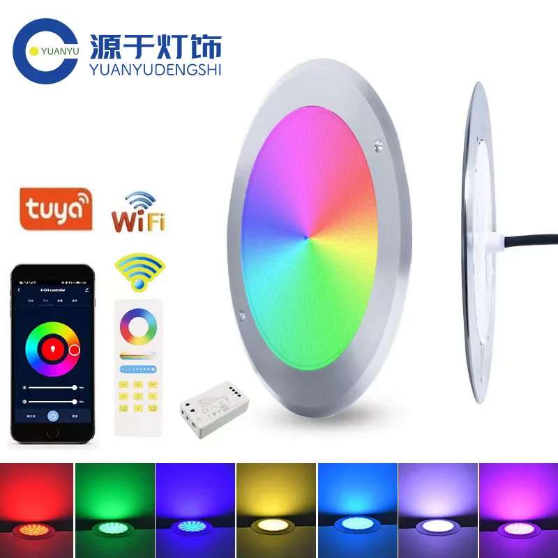 Stainless-Steel-Tuya-APP-Smart-12V-Ip68-Waterproof-Ultra-Thin-Resin-Filled-18W-25W-35WUnderwater ...