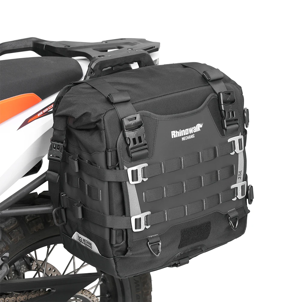 Motorcycle Side Bag Waterproof 35L Motorbike Saddle Tail Pannier Travel ...
