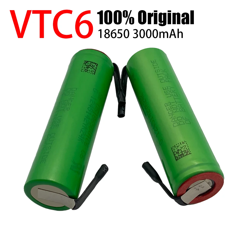 C6 3.7V 3000mAh 18650 Li-ion Rechargeable Battery 18650 VTC6 batteries ...