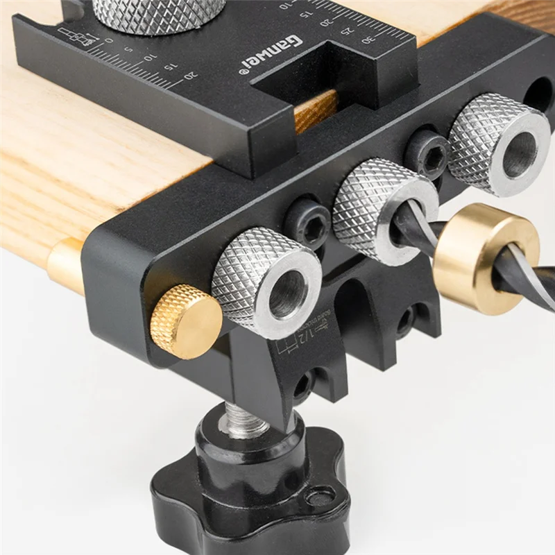 MALL Adjustable Doweling Jig Woodworking Pocket Hole JigBushes Drilling ...