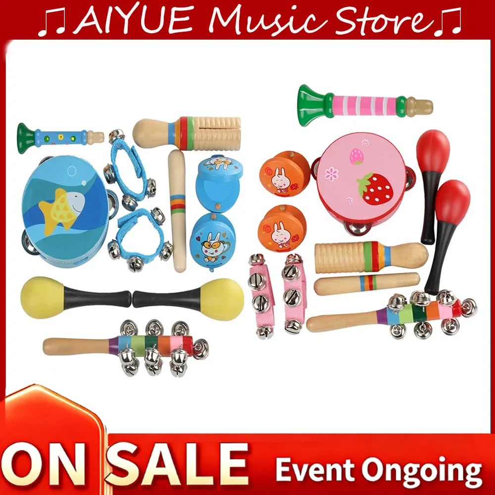 IRIN 10 Pcs Orff Children's Musical Instrument Set Baby Music Early ...