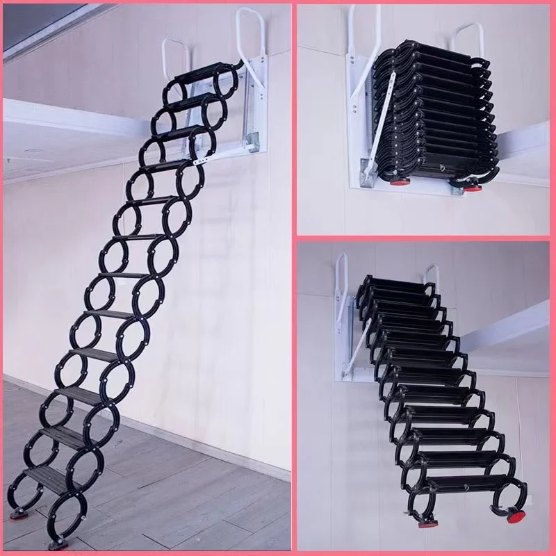 Wall-hung retractable stairs special indoor and outdoor electric attic ...