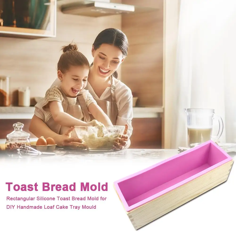 Silicone-Wood-Toast-Bread-Mold-with-Box-for-DIY-Handmade-Loaf-Tray-Cake ...