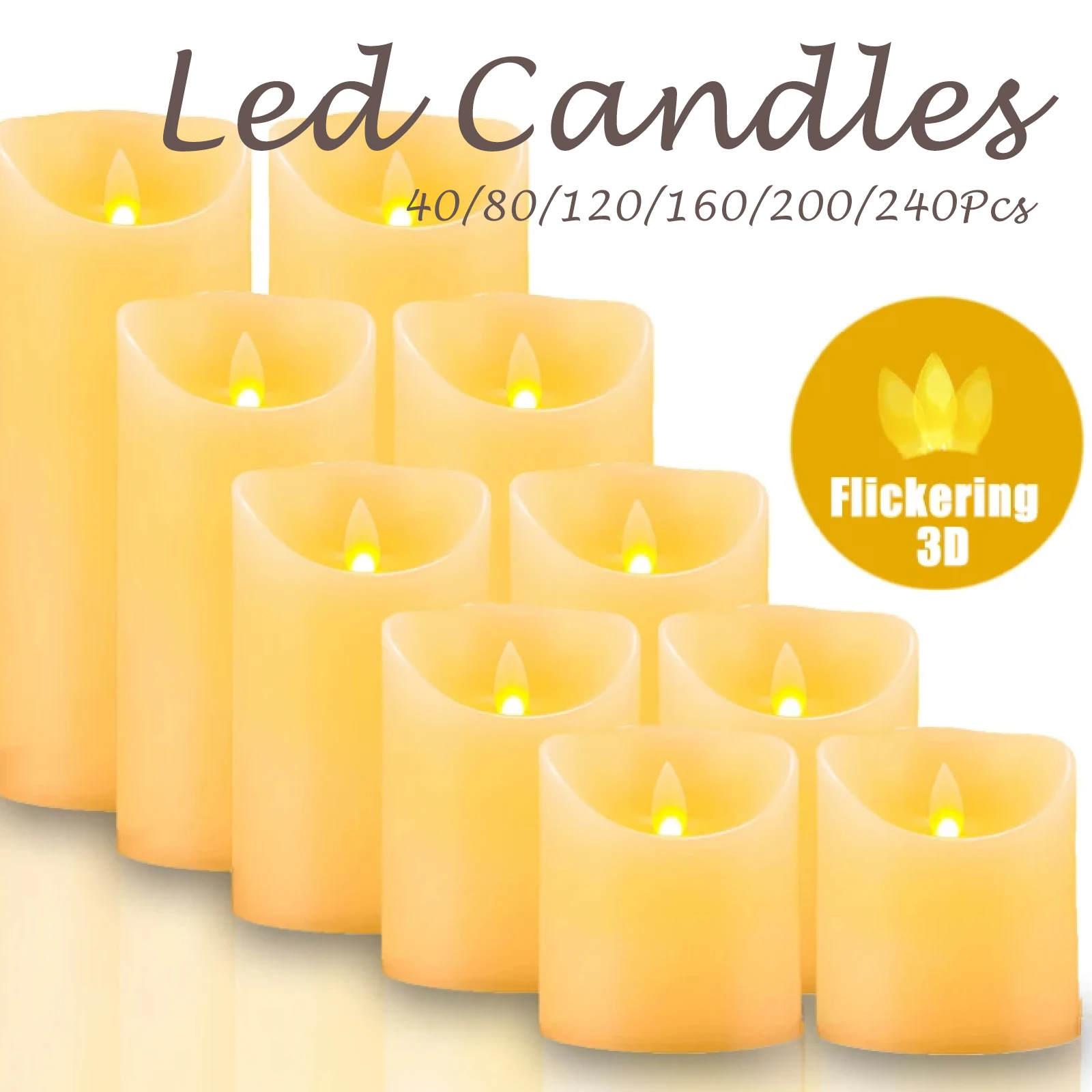 40-240Pcs-Wedding-Decor-Candles-Battery-Operated-LED-Candles-Birthday ...