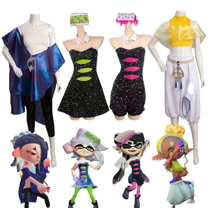 Splatooning-Callie-Marie-Frye-Shiver-Cosplay-Dress-Jumpsuit-Roleplay ...