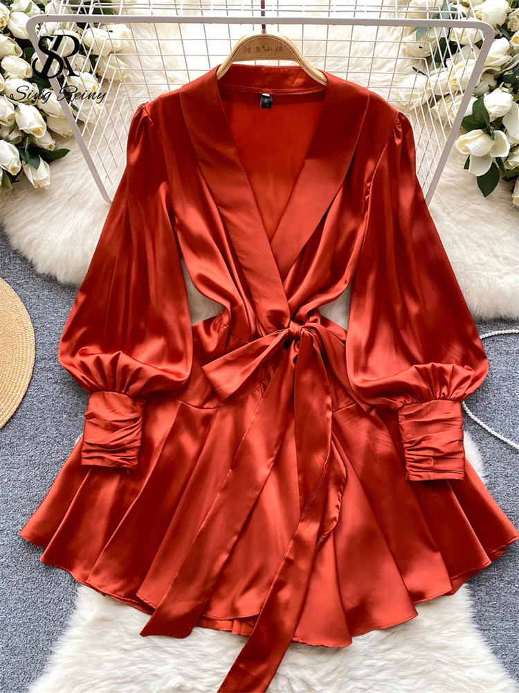 SINGREINY-Women-Senior-Satin-Sexy-Dress-2024-New-Fashion-Deep-V-Neck ...