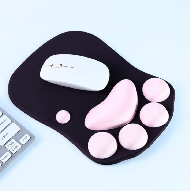 3d-mouse-pad-macio-silicone-gato-pata-forma-de-pulso-repousa-espuma-mem ...