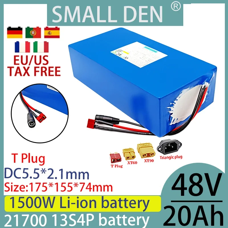 21700-13S4P-48V-20Ah-lithium-battery-pack-with-built-in-30A-BMS-1500W ...