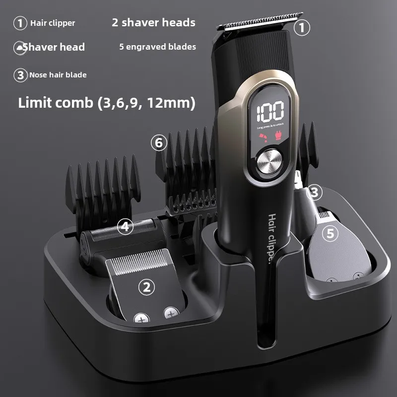 LCD-Display-Hair-Trimmers-Set-Hair-Clippers-for-Men-Professional-5-in-1 ...