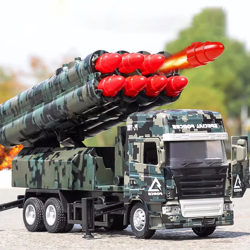 Alloy-Missile-Vehicle-Car-Model-Diecast-Toy-Military-Emissible-Missile ...