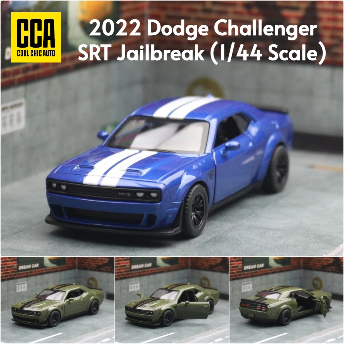 1/44 Dodge Challenger SRT Hellcat Toy Car Model Diecast Metal Vehicle ...