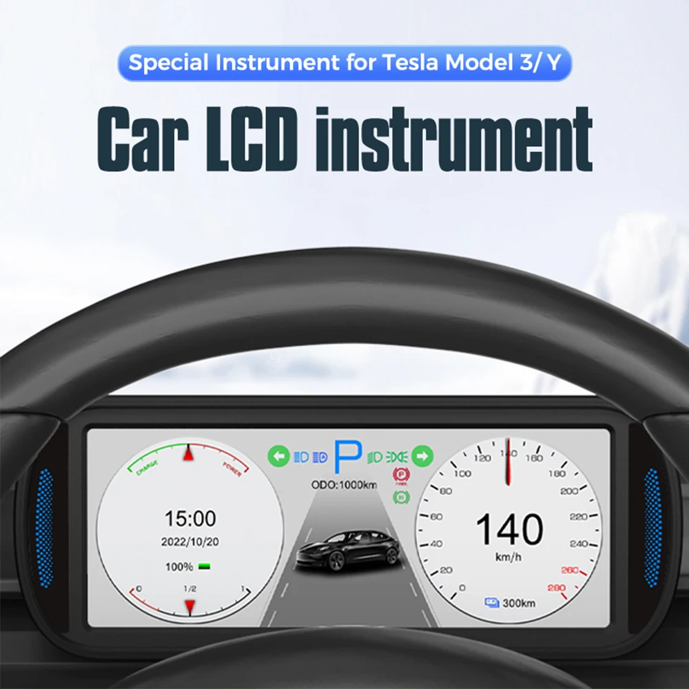 OBDHUD-Screen-Dashboard-Cluster-Instrument-para-Tesla-T10-2023-Novo ...