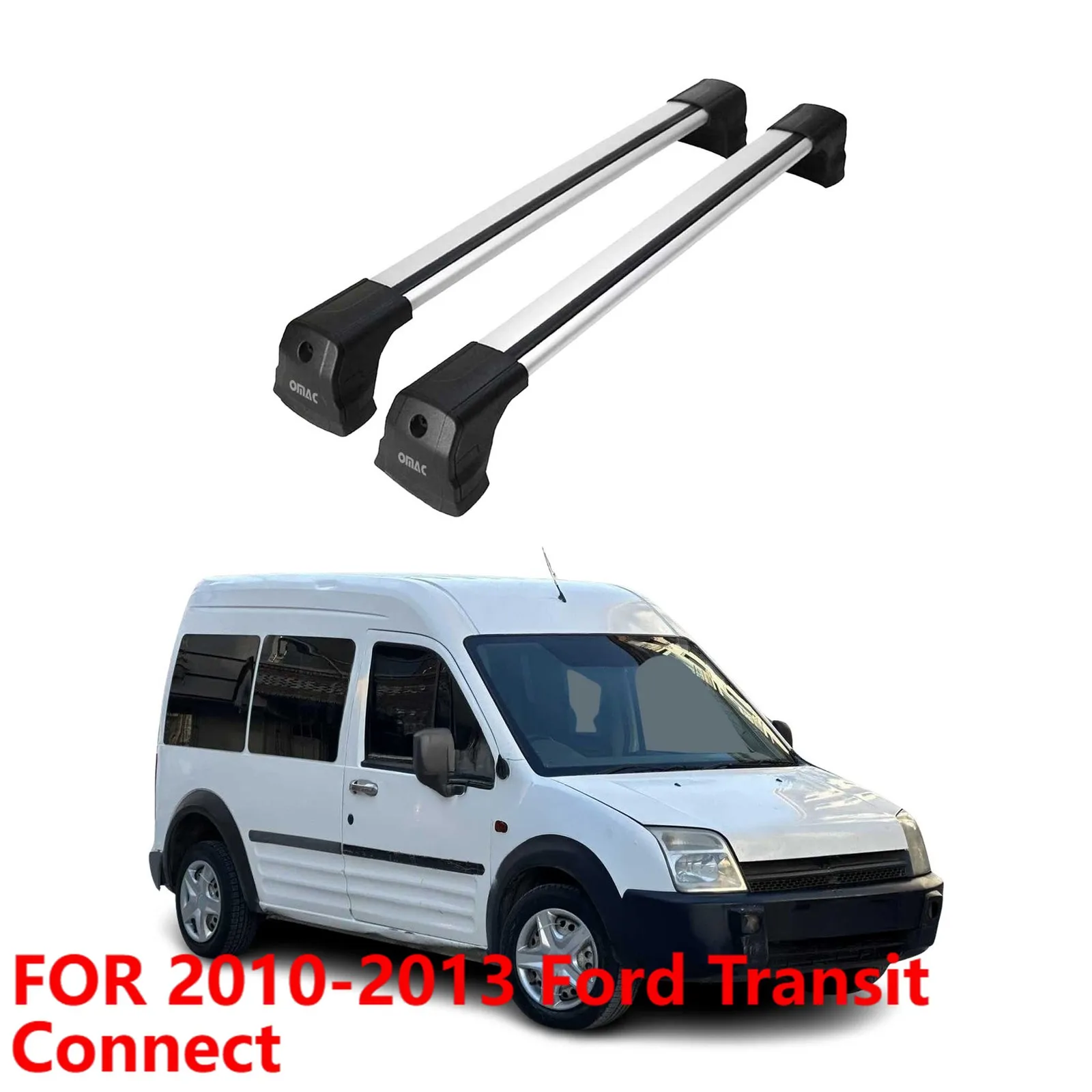 For 2010-2013 Ford Transit Connect Roof Rack Cross Bars Set - Gray ...