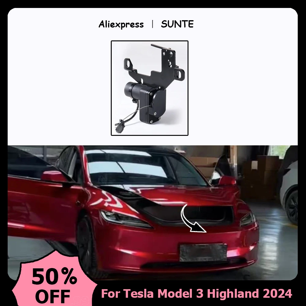 Front-Spare-Box-Electric-Lock-Soft-closing-for-Tesla-Model-3-Highland ...