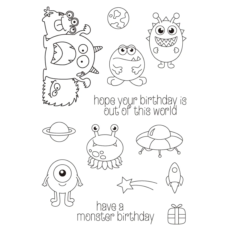 Carimbos de scrapbooking de borracha de silicone transparente bonito do ...