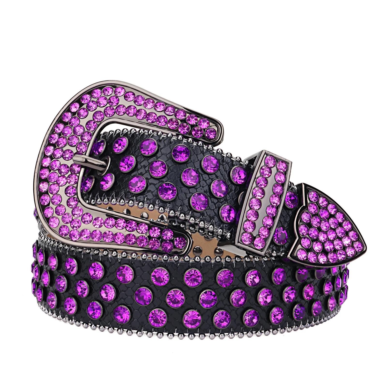 Fashion Handmade Rhinestone Belts For Women Men Leather Diamond Crystal ...