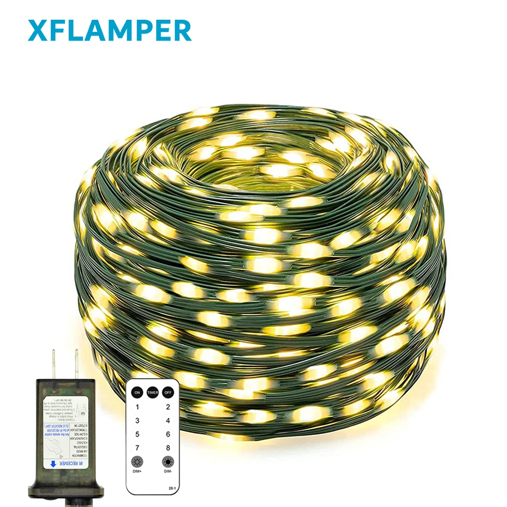 100M-LED-Fairy-String-Lights-PVC-IP65-Waterproof-Outdoor-for-Christmas ...
