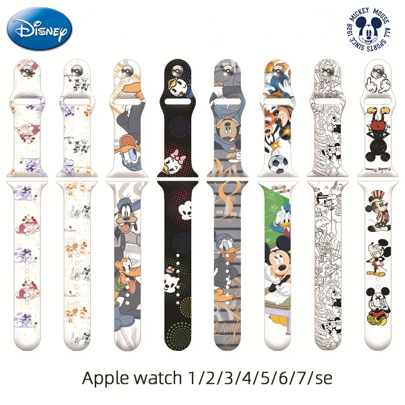 Disney-Mickey-strap-For-Apple-watch-band-45mm-44mm-40mm-41mm-42mm-38mm ...