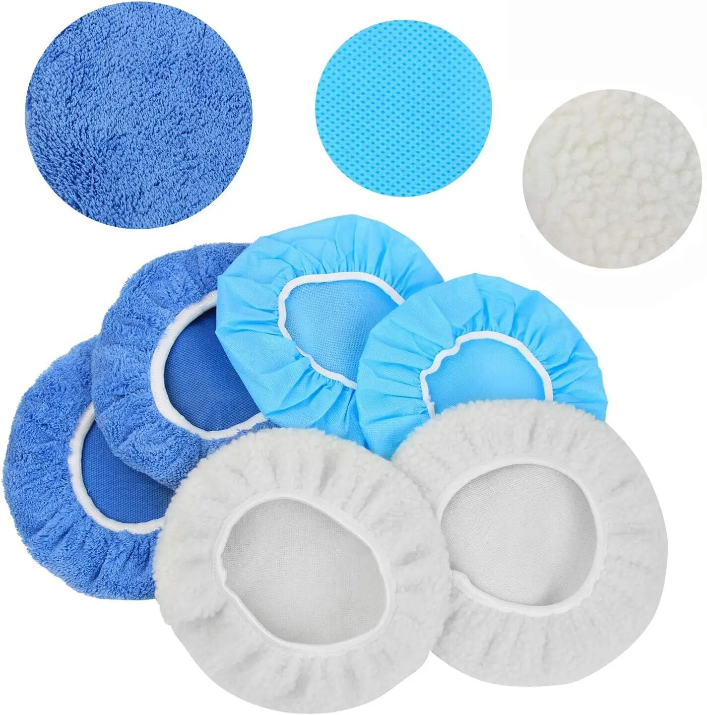 10pcs-9-To-10-Inch-Car-Orbital-Buffer-Polisher-Pads-Bonnets-Microfibre ...