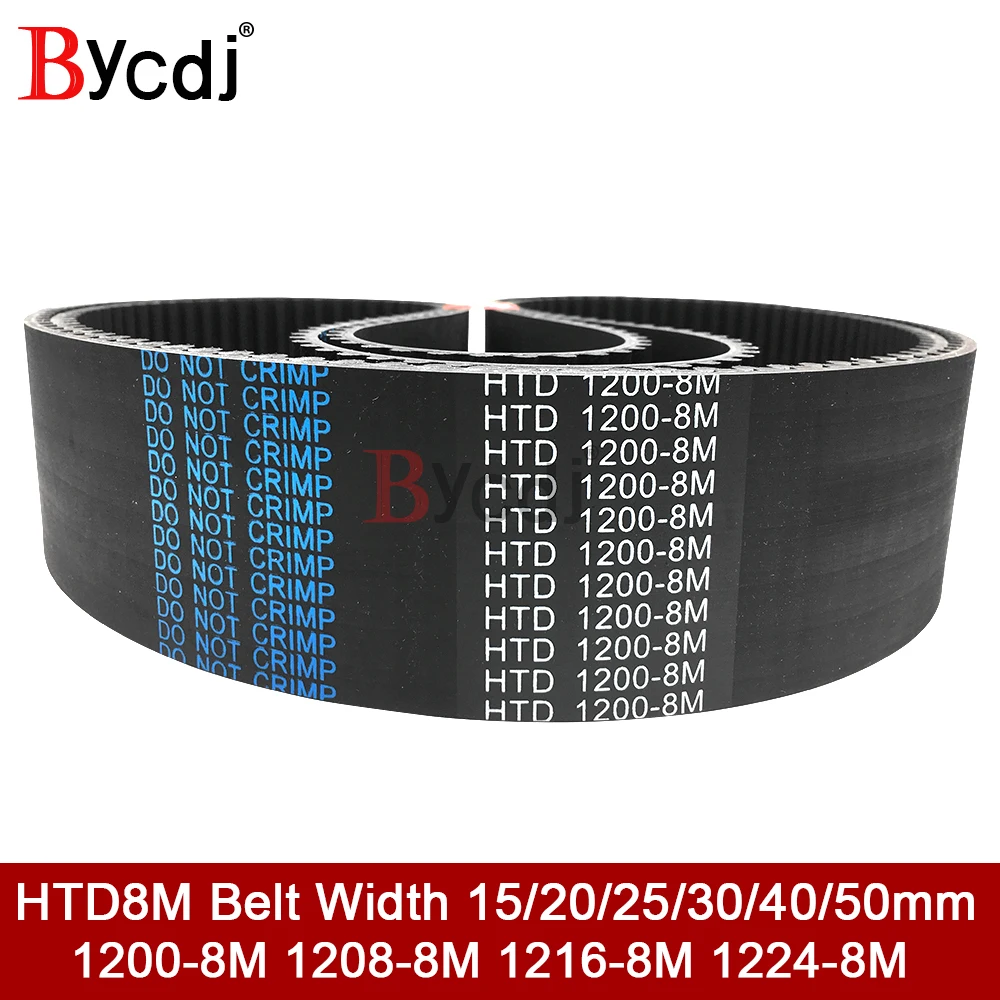 HTD 8M Synchronous เข็มขัด C = 1200 1208 1216 1224กว้าง15/20/25/30/35 ...